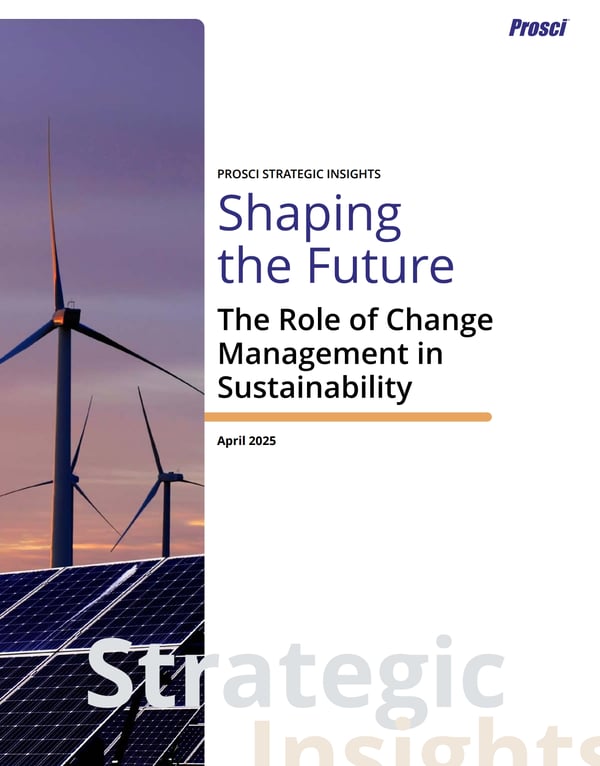 Change Management and Sustainability Whitepaper | Prosci
