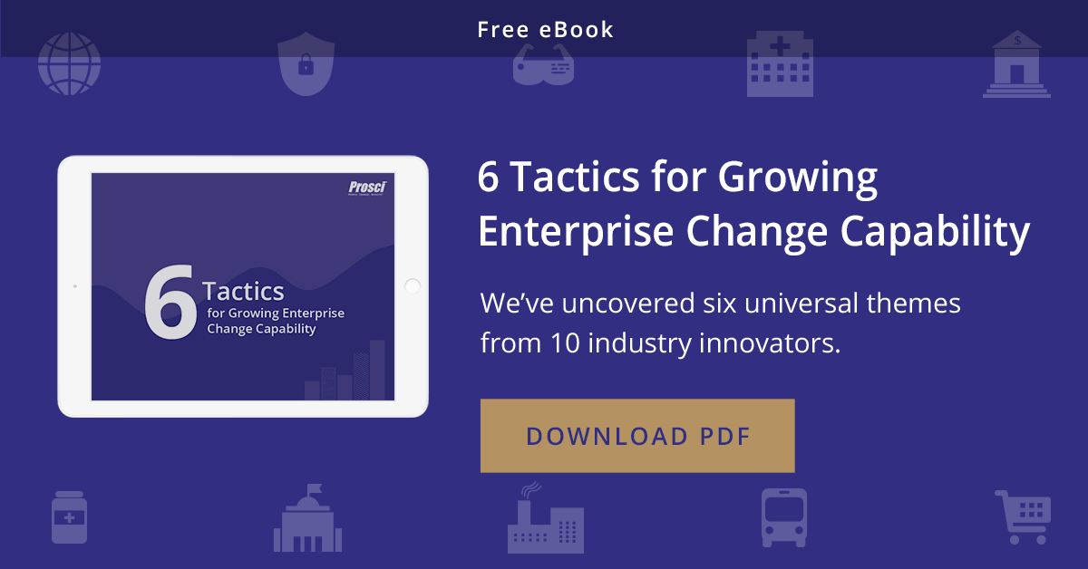 6 Tactics for Growing Enterprise Change Capability eBook | Prosci