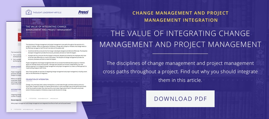The Value of Integrating Change Management and Project Management
