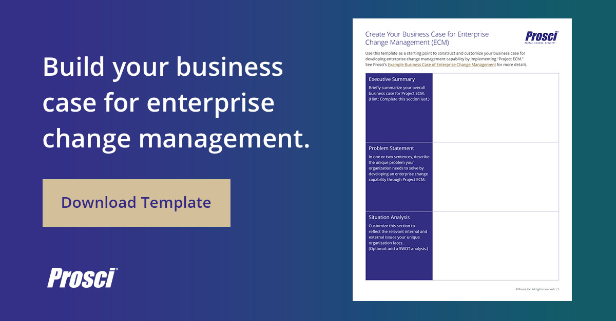 ECM Business Case Template | Prosci